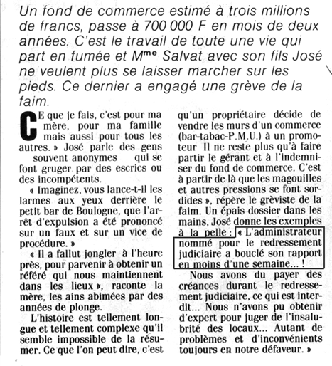 RAPPORT DE MAÎTRE Marc BARONI: I) Rappel des faits et procédures